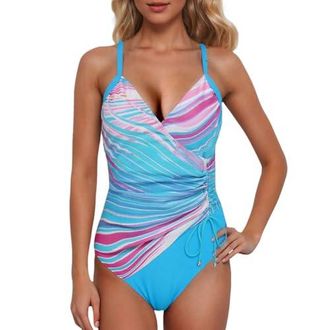 Generic Maillot de bain une pi&egrave;ce pour femme - S&eacute;chage rapide - Pour l&eacute;t&eacute; - Modeste - Athl&eacute;tique - Grande taille - Monokini vintage - Vacances - V&ecirc;tements de 