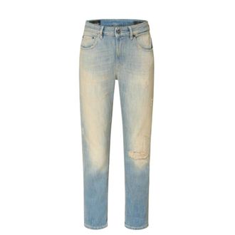 Dondup Slim Fit Jeans mit Used-Waschung & Destroyed-Details - - Jeans - Damen - Blau - W30