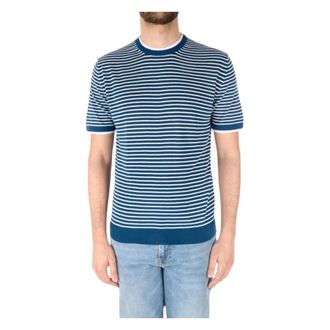 Daniele Fiesoli Homme, Pulls, Bleu, Taille: M Pull en coton &agrave; rayures