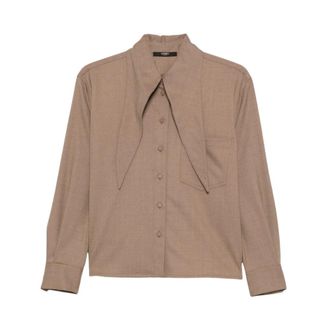 Seventy Hemd mit Brusttasche und Knopfleiste - - Blouses & Shirts - Damen - Braun - S