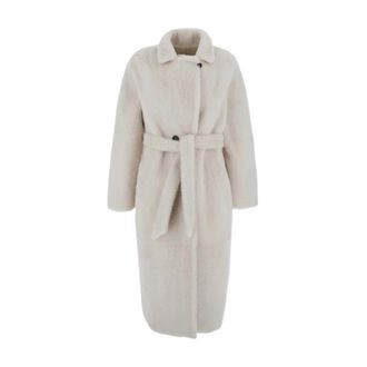 Suprema Shearling Coat - - Coats - Damen - Wei&szlig; - S