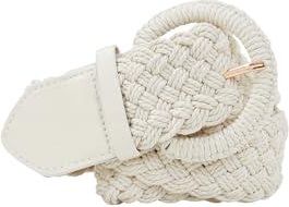 Grain de Malice Ceinture tress&eacute;e femme - Blanc cass&eacute; ecru - Taille 34/36