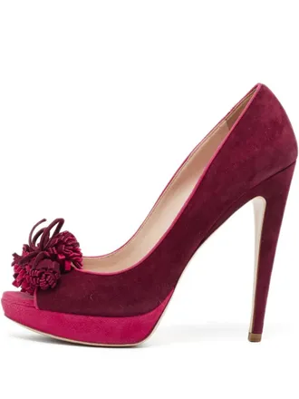 Miu Miu sandales en cuir &agrave; talon 155 mm - Rouge