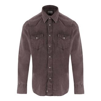 Alessandro Gherardi Chemise en Coton Textur&eacute; - Homme - Chemises - Brun - Taille: 2XL
