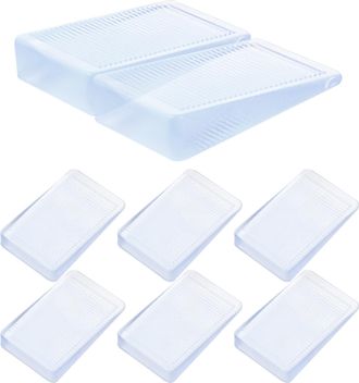 Hemobllo 8 St&uuml;ck Transparente M&ouml;belkeile aus Geruchlosem Flexiblem Material rutschfeste Verschlei&szlig;feste M&ouml;belausgleichskeile f&uuml;r Haushaltstische und T&uuml;rstopper