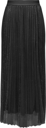 Only Onlliona Plisse Glitter Skirt JRS, Schwarz/Silber, L