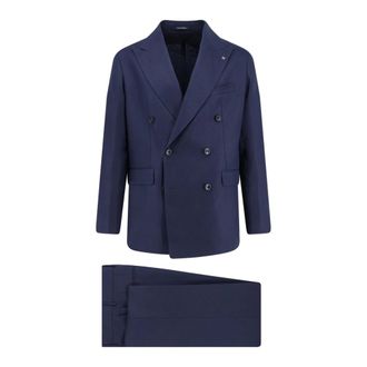 Tagliatore Homme, Costumes, Bleu, Taille: XL Linen Suit