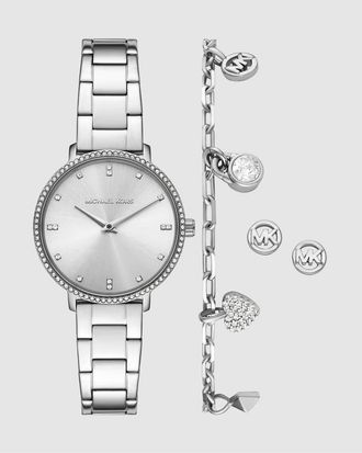 Michael Kors Pyper Zweizeigeruhr aus Edelstahl in Silber