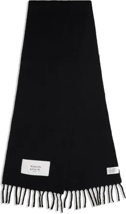 Maison Kitsun&eacute; Baby Alpaca Scarf - Black