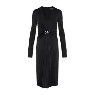Versace Kleid mit dekorativen Drapierungen an der Taille - - Dresses - Damen - Schwarzk - S
