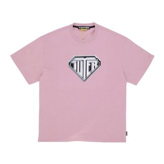 Iuter Pixel Logo Tee Palepink T-shirt - - Tops - Herren - Rosa - L