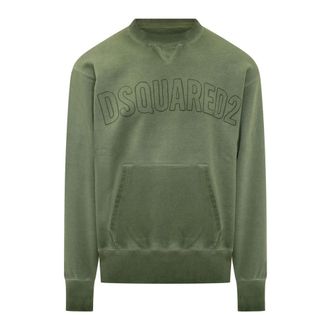 Dsquared2 Sweatshirt mit Rundhalsausschnitt und langen &Auml;rmeln - - Sweatshirts & Hoodies - Herren - Gr&uuml;n - L