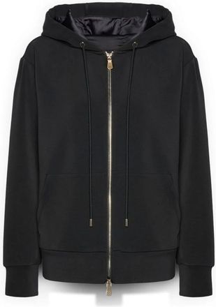 Elena Miro Femme, Sweatshirts et sweats &agrave; capuche, Noir, Taille: 46 FR SweaT-shirt en tissu scuba