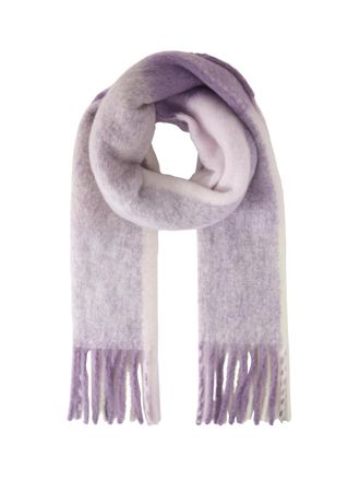 Tom Tailor Damen 1047920 Schal mit Fransen, 40027-Lilac Check, OneSize