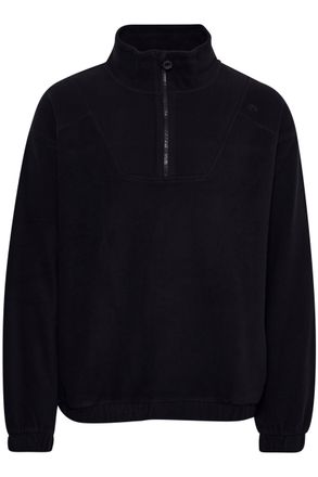 North Bend NBCotus Herren Fleecepullover atmungsaktiv modischer Troyer-Pullover mit Stehkragen, Gr&ouml;&szlig;e:L, Farbe:Black (1001)
