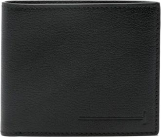 Tom Ford Homme, Accessoires, Noir, Taille: ONE Size Portefeuille classique &agrave; deux volets allong&eacute; T Line en cuir de grain souple