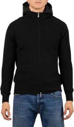Gran Sasso Veste avec capuche amovible - Homme - Pulls - Noir - Taille: XL