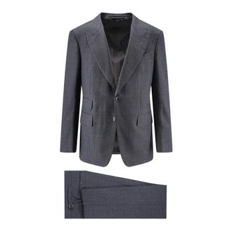 Tom Ford Costume Prince de Galles &agrave; un bouton - Homme - Costumes - Gris - Taille: M