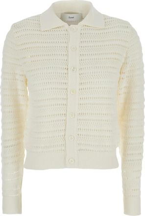 Dunst cardigan en maille ajouré - Blanc
