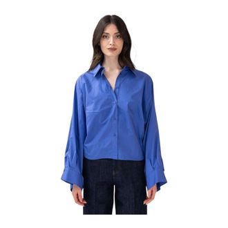 Erika Cavallini Semi Couture Damen, Blusen & Hemden, Blau, SGr&ouml;&szlig;e