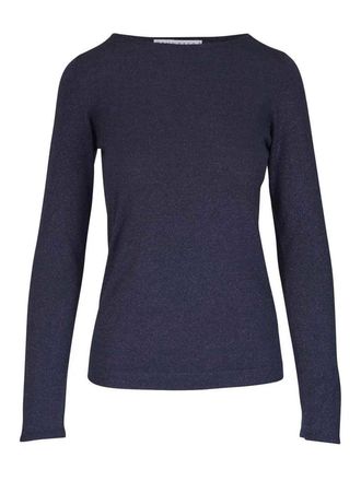 Brunello Cucinelli Pull Col Rond - Bleu Foncé