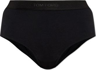 Tom Ford Femme, Sous-v&ecirc;tements, Noir, Taille: 38 FR Culottes Taille Haute Signature
