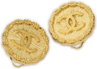 Chanel Crossbody Bags - CC Round Clip On Earrings - Gr. unisize - in Gold - f&uuml;r Damen