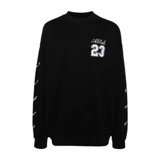 Off-white Logo Skate Sweatshirt Schwarz/Wei&szlig; Baumwolle Italien - - Sweatshirts & Hoodies - Herren - Schwarzk - L