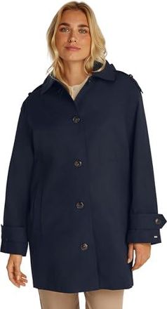 Tommy Hilfiger Parka Femme Cotton Hood Trench-Coat, Bleu (Desert Sky), 40