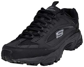 Skechers Sport Mens Stamina Nuovo Cutback Lace-Up Sneaker, Charcoal/Black, 7 UK