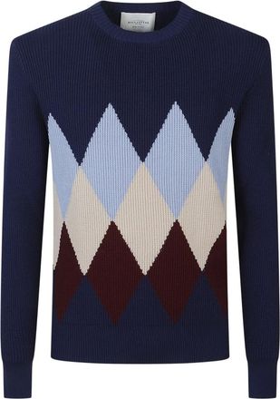 Ballantyne Homme, Pulls, Bleu, Taille: XL R Neck Pullover