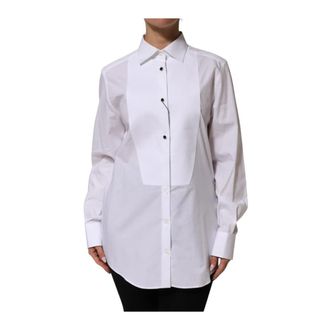 Dolce & Gabbana Smokinghemd mit Frackkragen und langen &Auml;rmeln - - Blouses & Shirts - Damen - Wei&szlig; - S