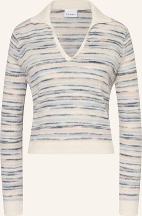 Comma Comma Strick-Poloshirt blau