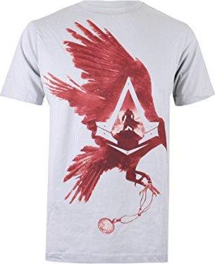 Assassin's Creed Iconic Collection Assassins Creed T-Shirt &agrave; Manches Courtes Syndicate Raven Talisman, Gris Clair, XXL