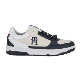Tommy Hilfiger Homme, Chaussures, Blanc, Taille: 46 EU Street Suede Mix Baskets