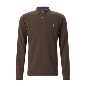 Polo Ralph Lauren Langarm-Poloshirt - - Tops - Herren - Braun - L