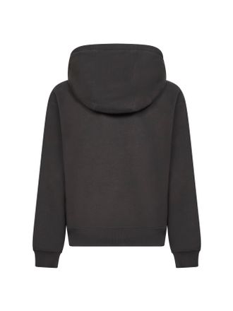 Saint Laurent Mens Black Hoodie With Adjustable Drawstring Cotton Sweatshirts Sweater