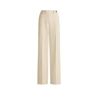 Kiton Pantalon ample en tissu technique - Femme - Pantalons - Beige - Taille: 42 FR