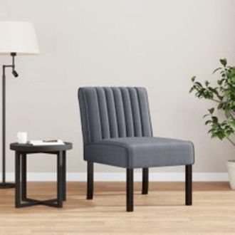 Les Tendances Fauteuil sans accoudoirs gris fonc&eacute; velours