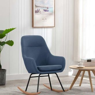 vidaXL Vidaxl - Chaise propre en tissu id&eacute;al pour nimporte quelle pi&egrave;ce disponible diff&eacute;rentes couleurs Couleur : Bleu