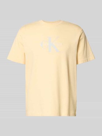 Calvin Klein Jeans T-Shirt mit Label-Print und Rundhalsausschnitt