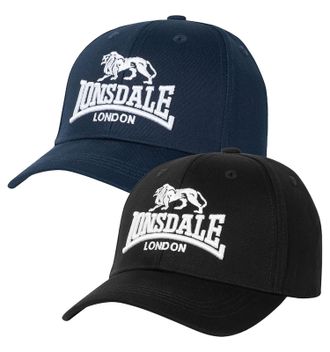 Lonsdale Unisex Wiltshire Double Pack Cap, Black/Dark Navy, Einheitsgr&ouml;&szlig;e EU