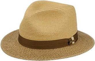 Stetson Chapeau en Viscose Twotone Traveller Femme/Homme - de Plage Soleil Ete Printemps-ete - XL (60-61 cm) Nature-Marron