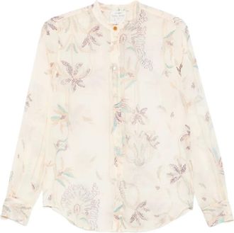 Forte_Forte Hemd mit Blumen-Print - Nude