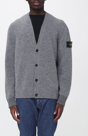 Stone Island Strickjacke aus technischem Garn mit Kompass-Logo-Patch