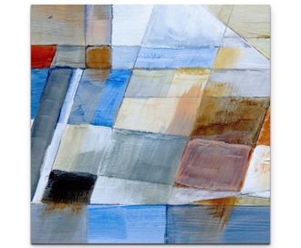 Paul Sinus Art Leinwandbilder | Bilder Leinwand 90x90cm abstrakte Malerei mit geometrischen Design