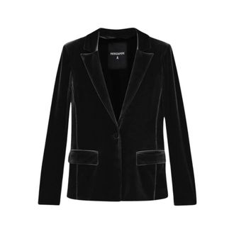 Patrizia Pepe Femme, Vestes, Noir, Taille: 44 FR Veste Velours Essential