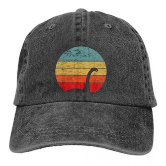 Generic Casquette de baseball multicolore chapeau &agrave; visi&egrave;re pour femme Nessie r&eacute;tro vintage coucher de soleil irlandais Loch Ness Monster visi&egrave;re personnalis&eacute;
