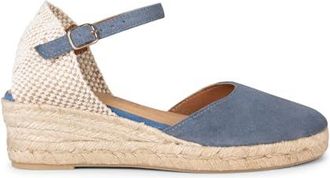 miMaO Espadrilles &agrave; Petit Talon en Cuir Bleu EU 41