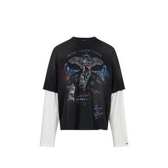 Represent T-shirt superpos&eacute; Heavier Than The Heavens en coton m&eacute;lang&eacute;